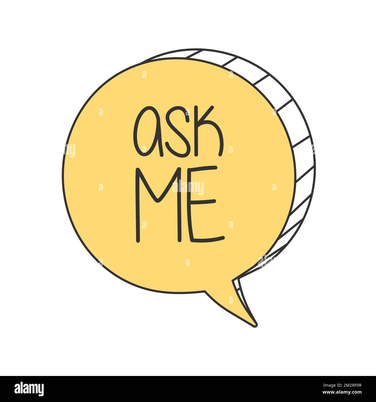 Ask me on doodle speech bubble. Vector illustration eps 10 Stock Vector ...