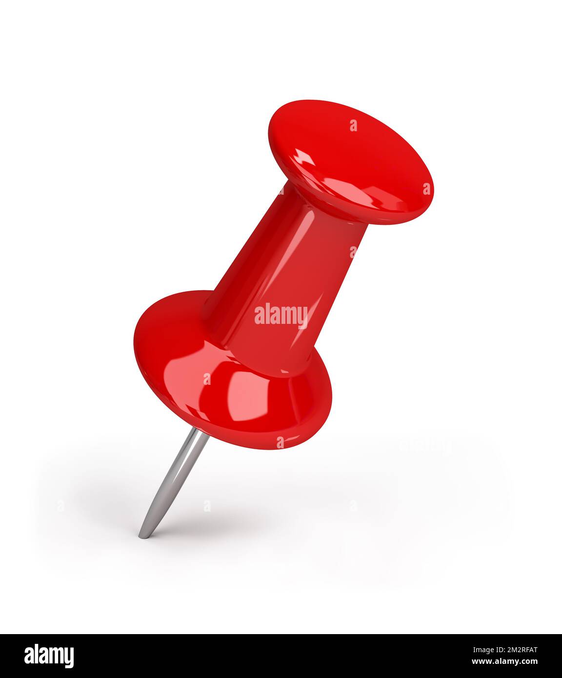 Red pushpin. 3d image. Isolated white background Stock Photo - Alamy