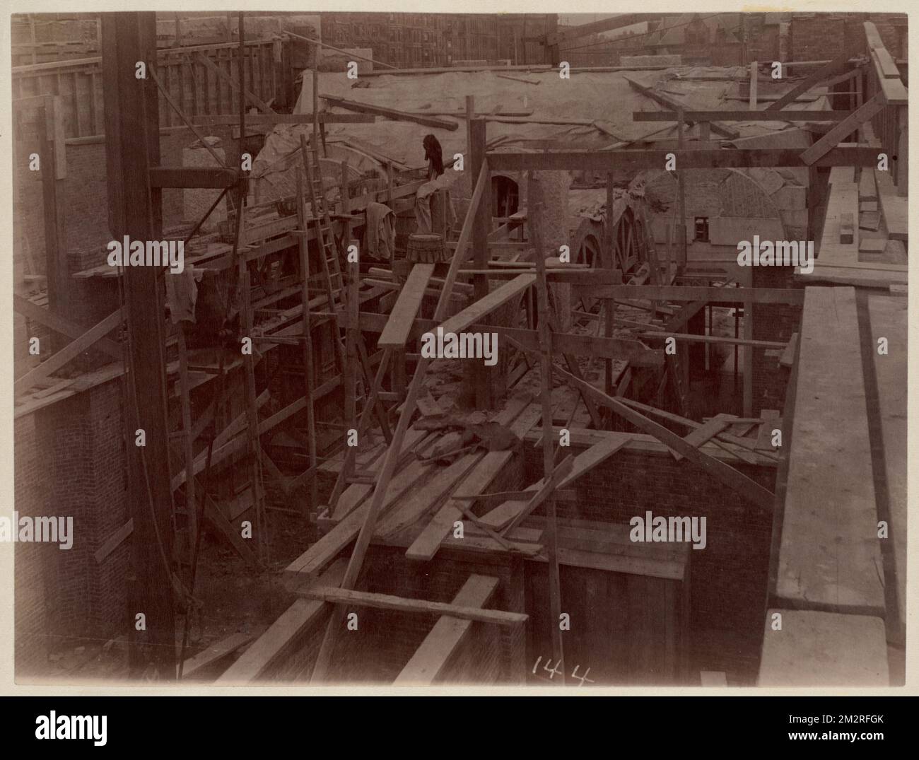 Entrance Hall, construction of the McKim Building , Public libraries ...