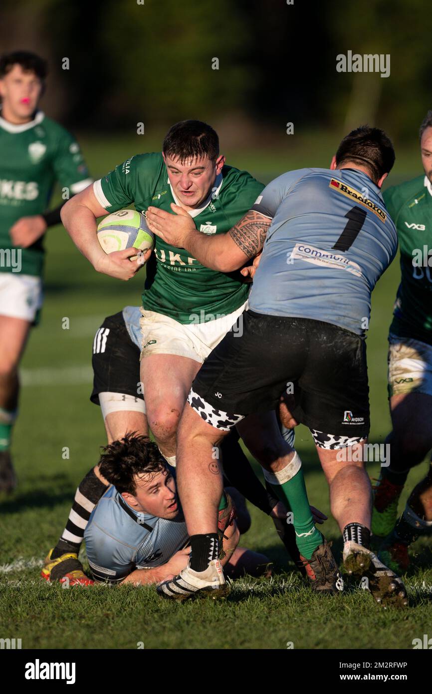 Rugby players in action Stock Photo - Alamy