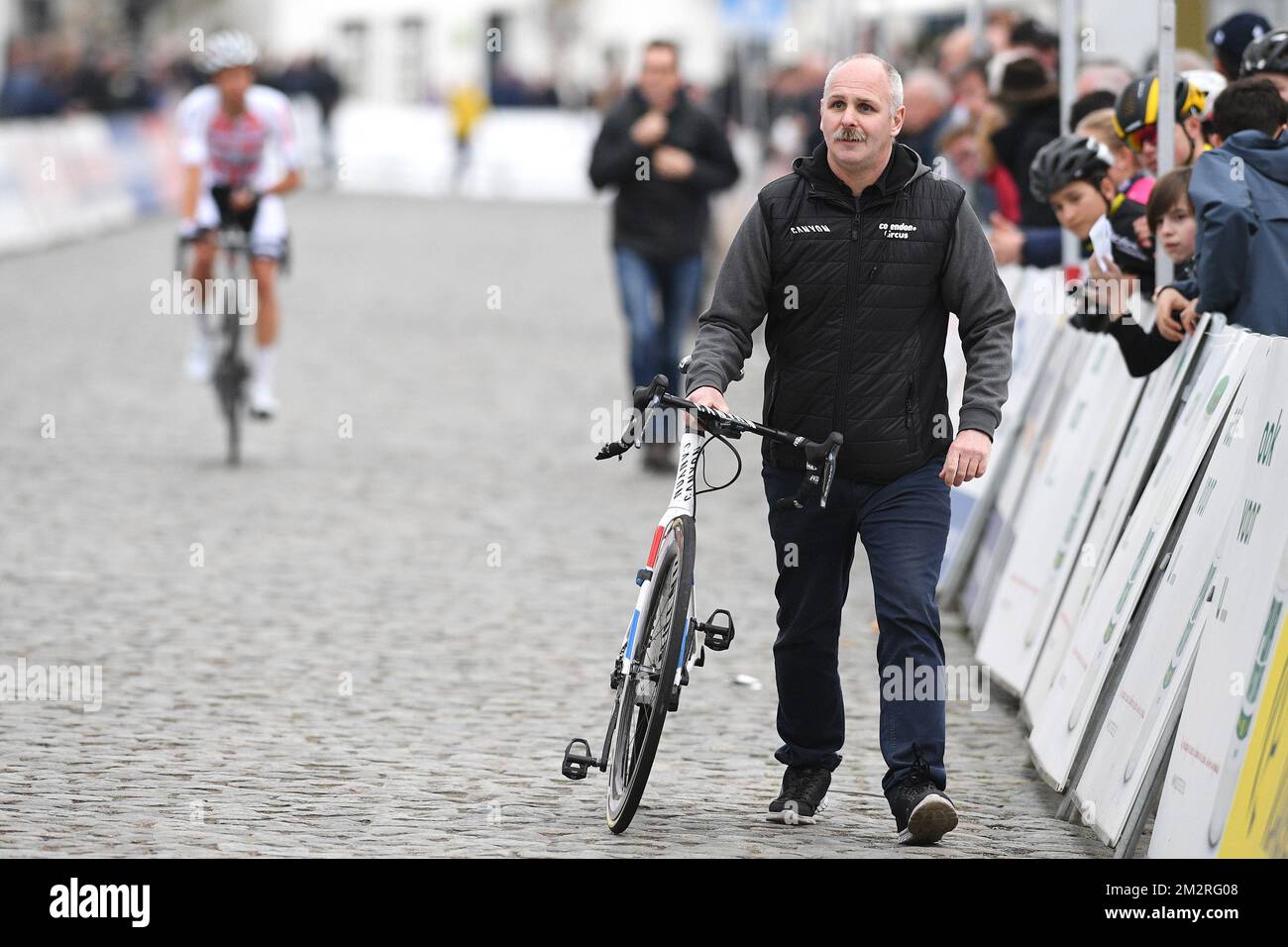 Illustration picture shows the bike of Dutch Mathieu Van der Poel of ...