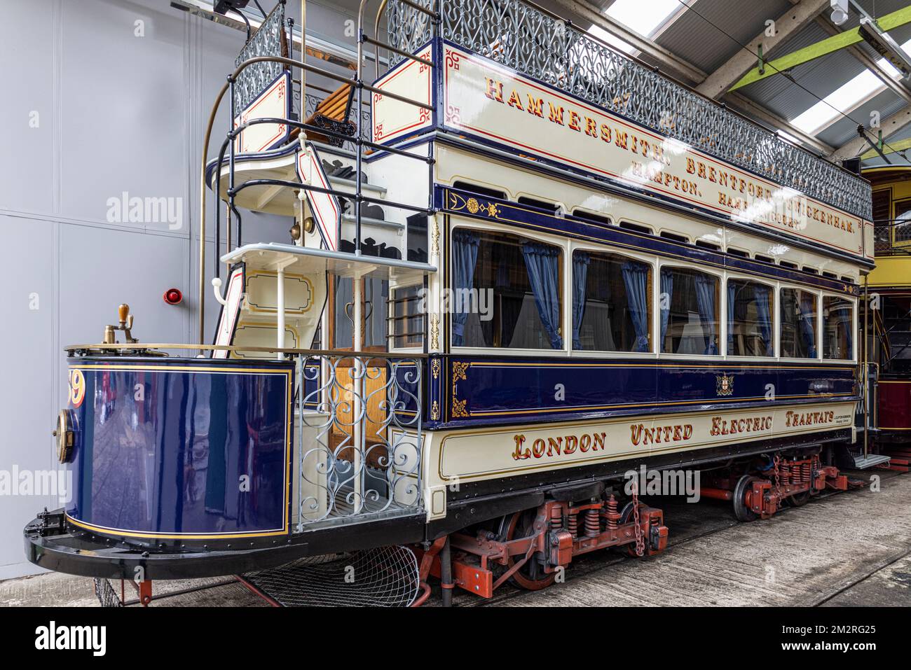 Front of London Electric Tram No 159, National Tramway Museum, Crich ...