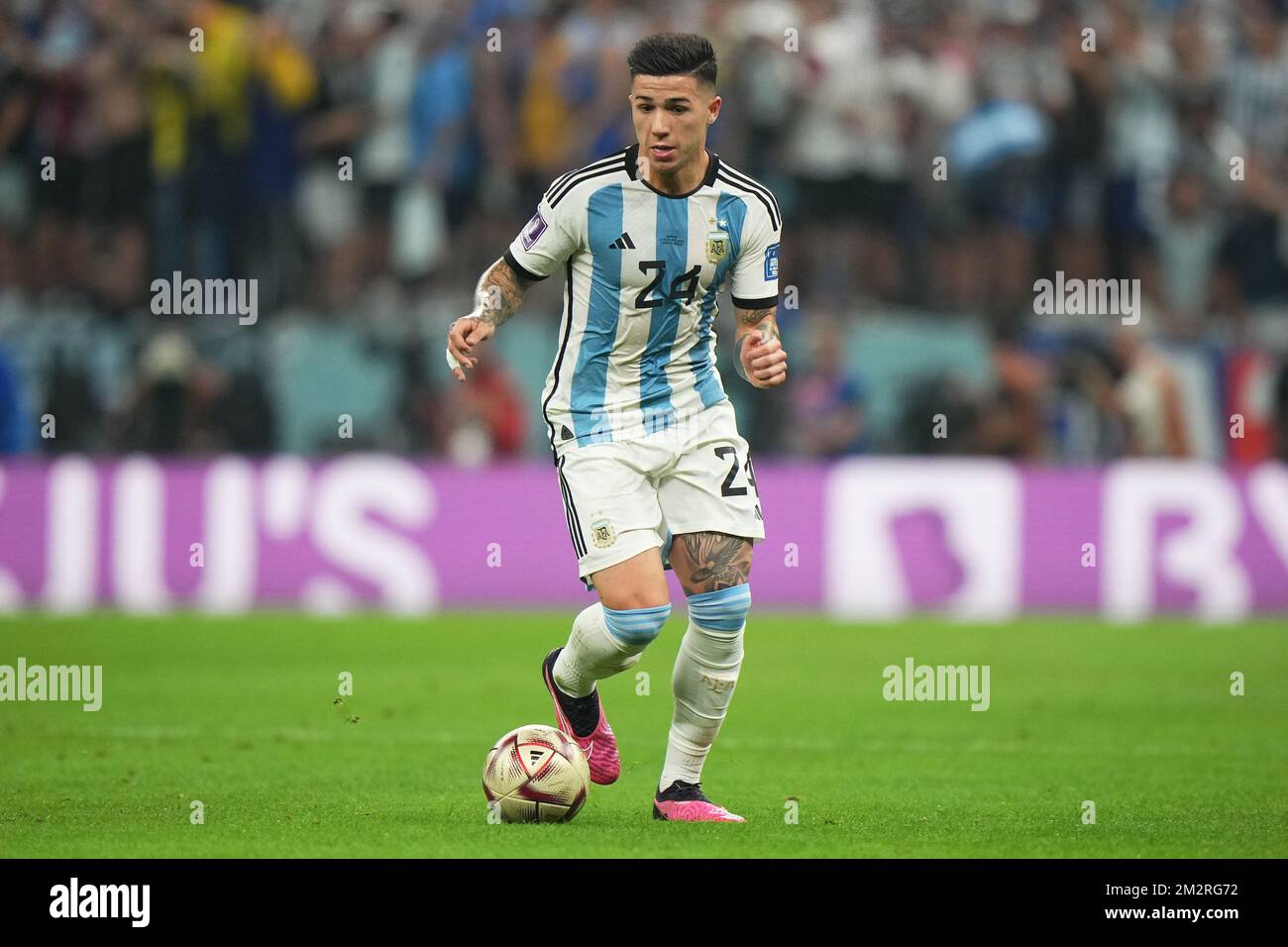 Enzo Fernandez of Argentina during the FIFA World Cup Qatar 2022 match ...