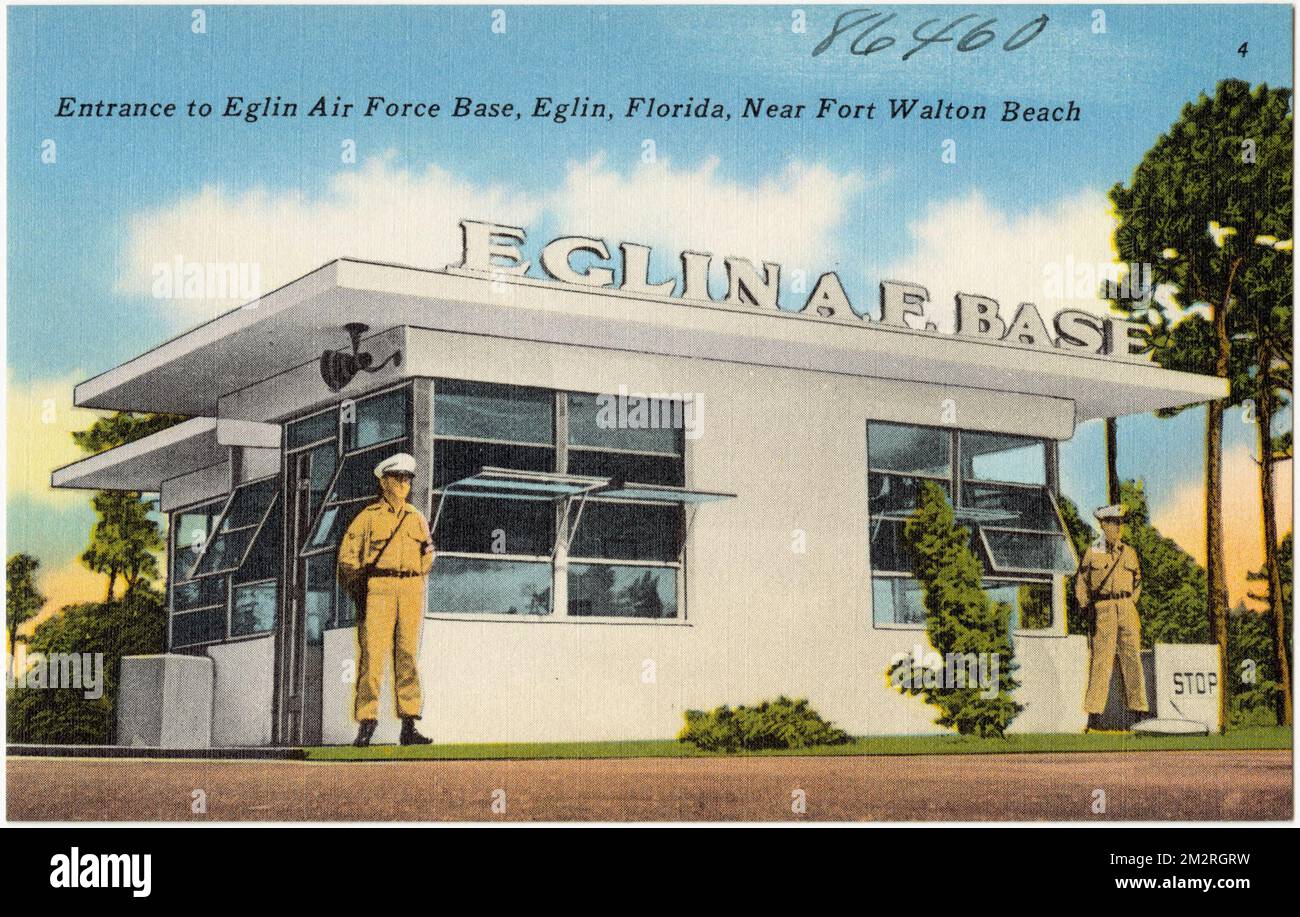 Entrance to Eglin Air Force Base, Eglin, Florida, Near Fort Walton ...