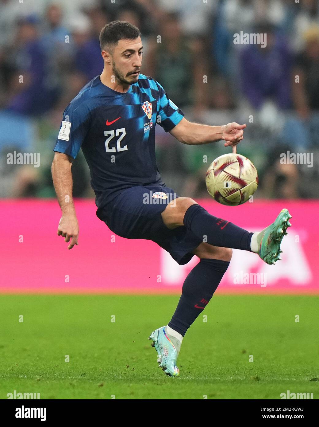 Josip Juranovic of Croatia during the FIFA World Cup Qatar 2022 match ...