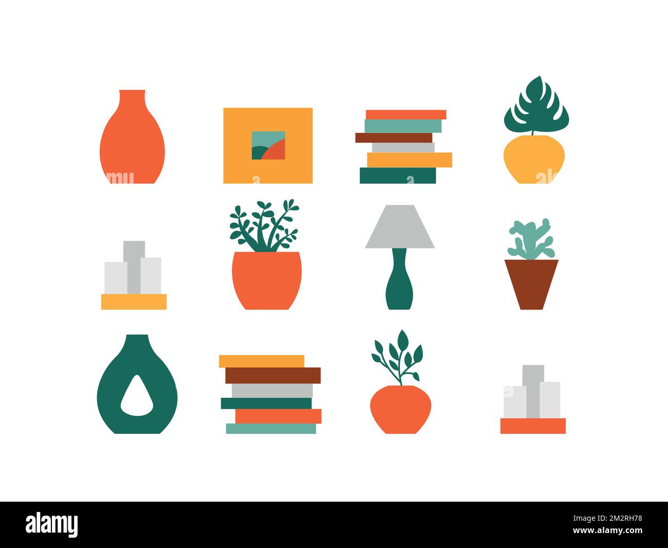 Flat style home decor big set Stock Vector Image & Art - Alamy