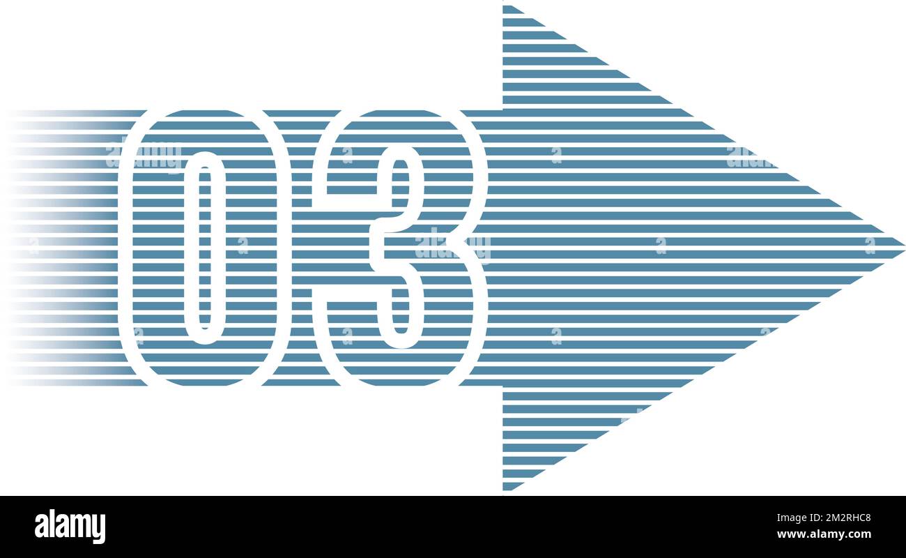Number Info-graphic Bullet point 03, Arrow Shape number, Arrow ...