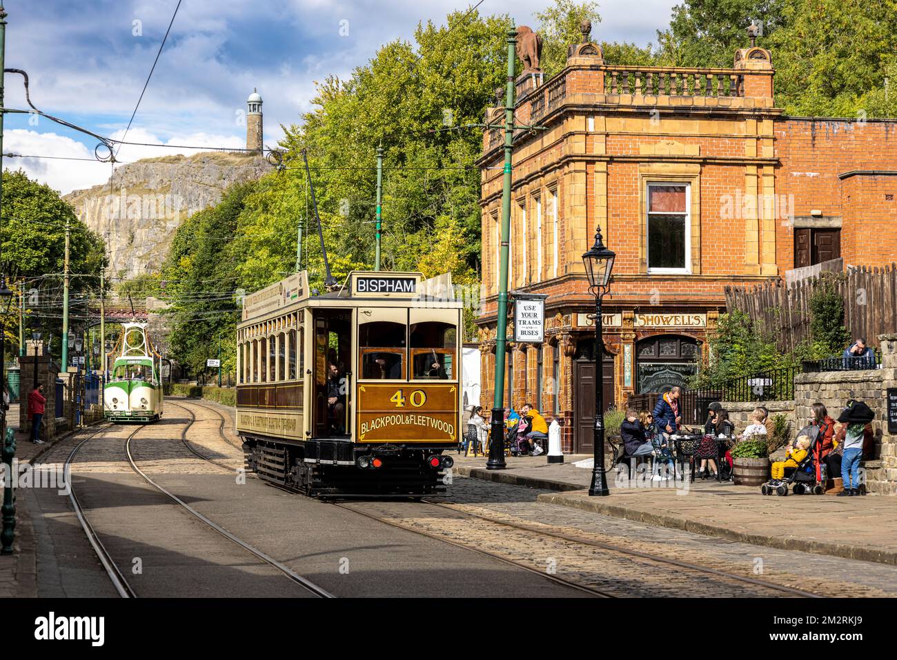 Blackpool & Fleetwood Tram No 40 passing Red Lion Hotel, National ...