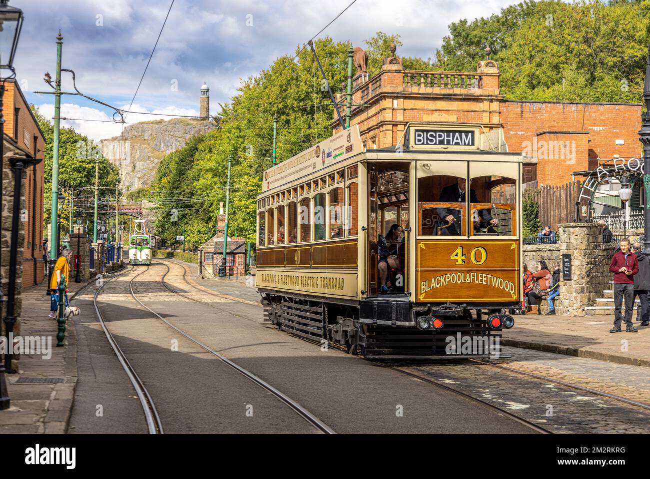 Blackpool & Fleetwood Tram No 40 approaching Town End Terminus ...