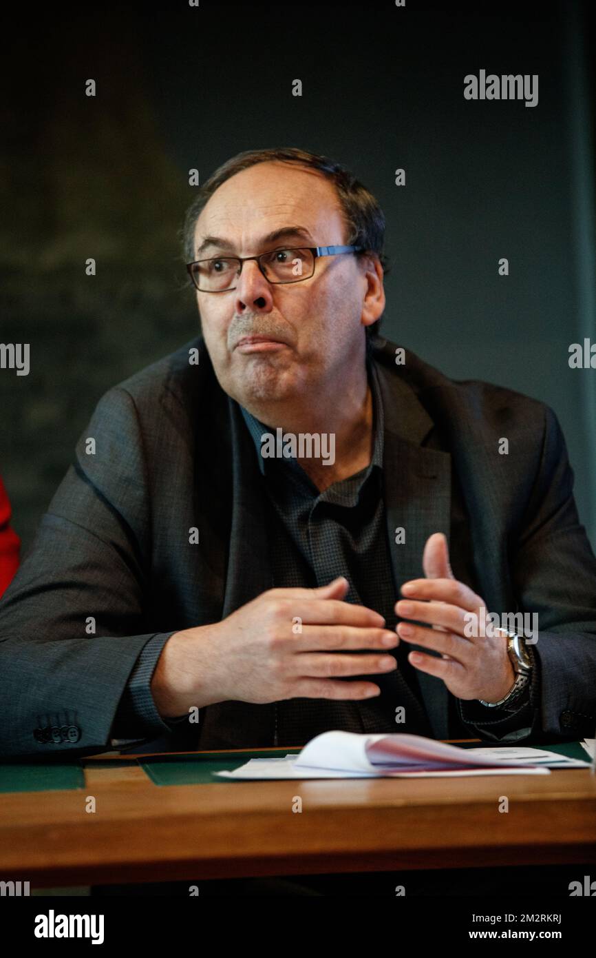 Dirk De Maeseneer pictured during a press conference, ahead of next ...