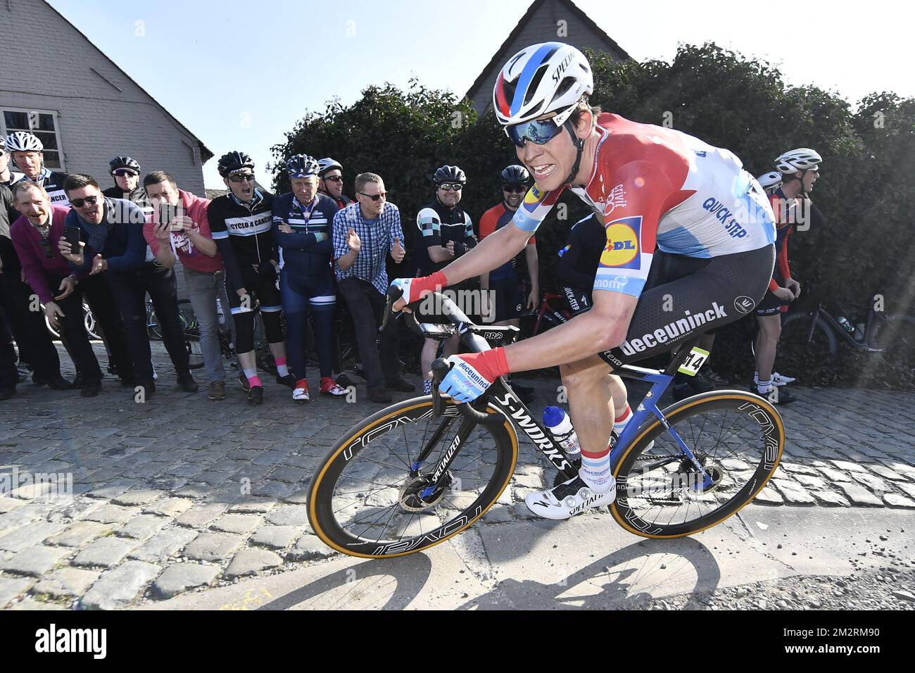 Luxembourgian Bob Jungels of Deceuninck - Quick-Step pictured in action ...