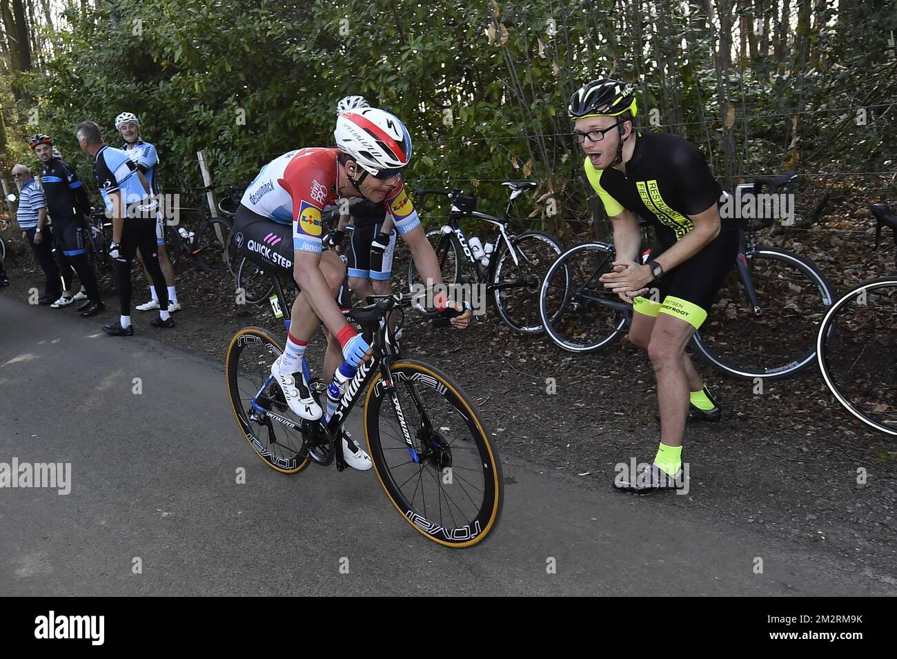 Luxembourgian Bob Jungels of Deceuninck - Quick-Step pictured in action ...