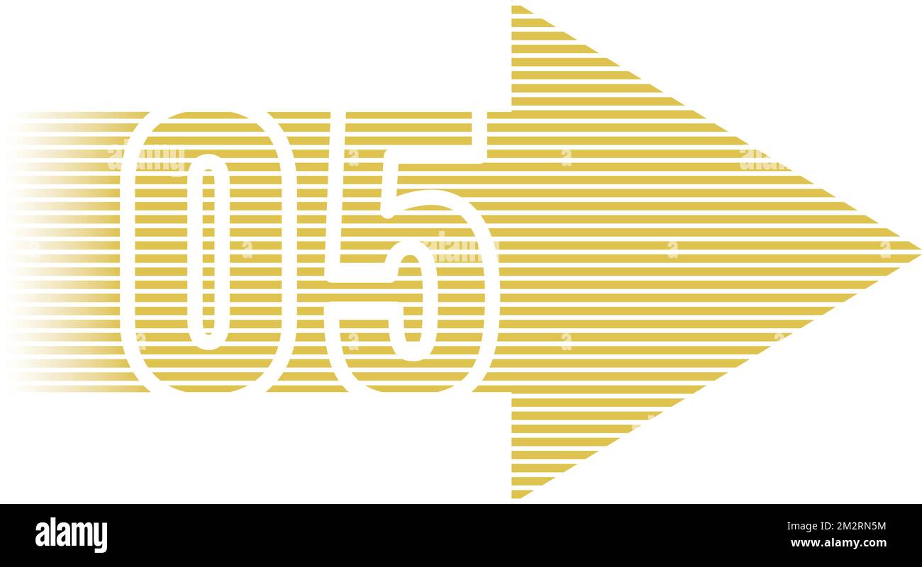 Number Info-graphic Bullet point 05, Arrow Shape number, Arrow ...