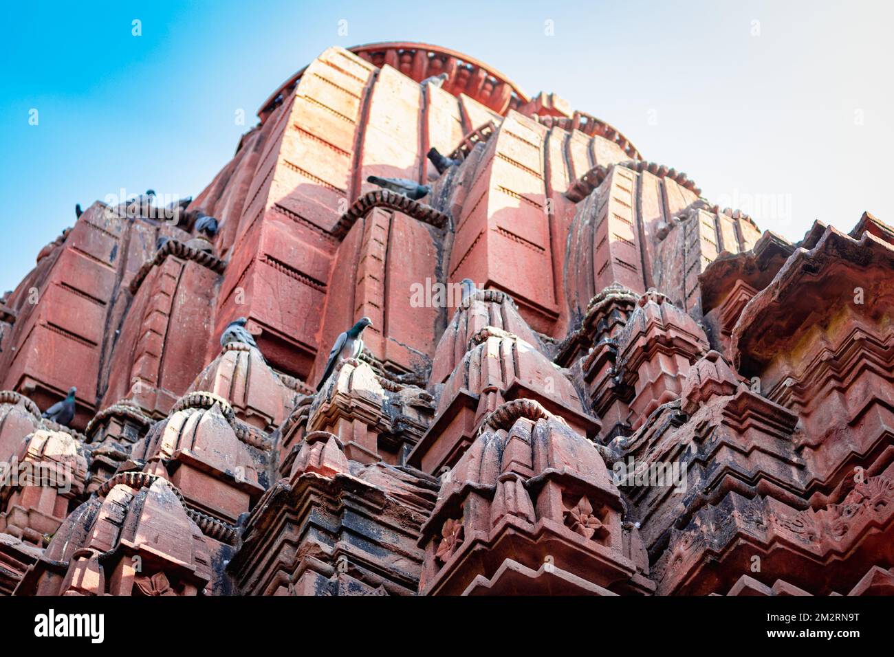 ancient hindu temple top architecture from different angle at day Stock ...