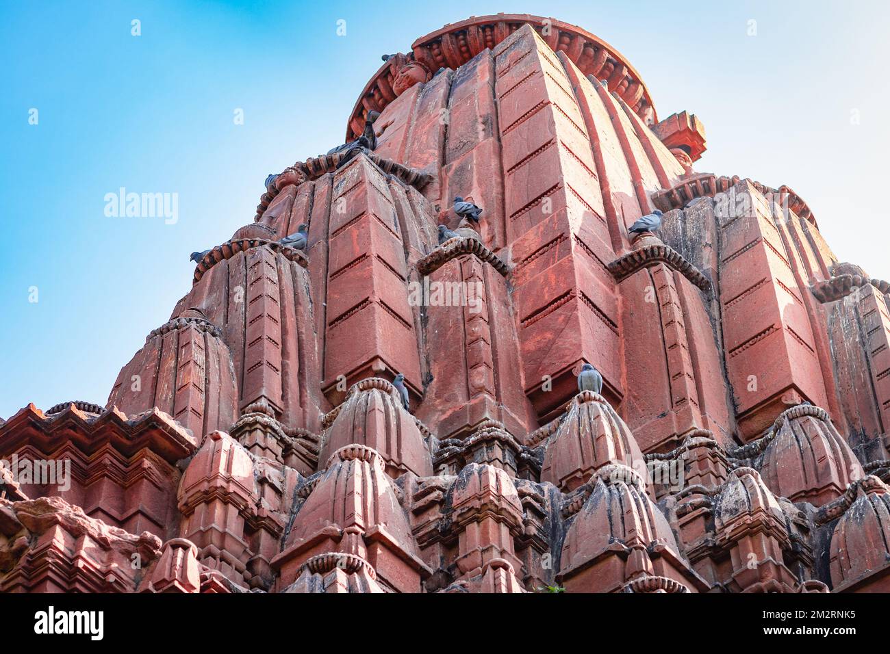 ancient hindu temple top architecture from different angle at day Stock ...