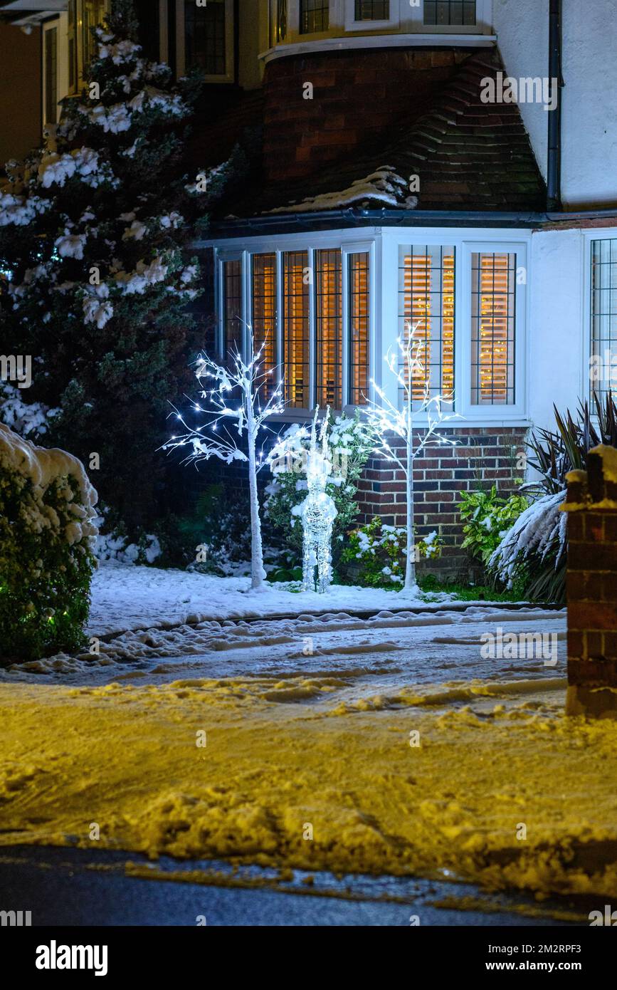 Outdoor Christmas lights, reindeer Stock Photo - Alamy Outdoor Christmas lights, reindeer Stock Photo - Alamy
