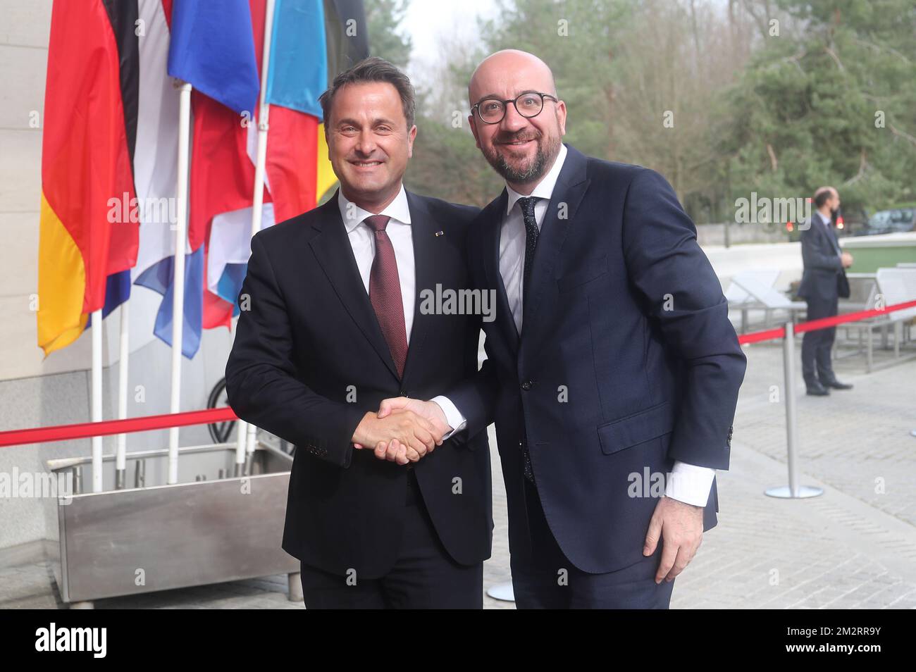 Prime Minister of Luxembourg Xavier Bettel and Belgian Prime Minister ...