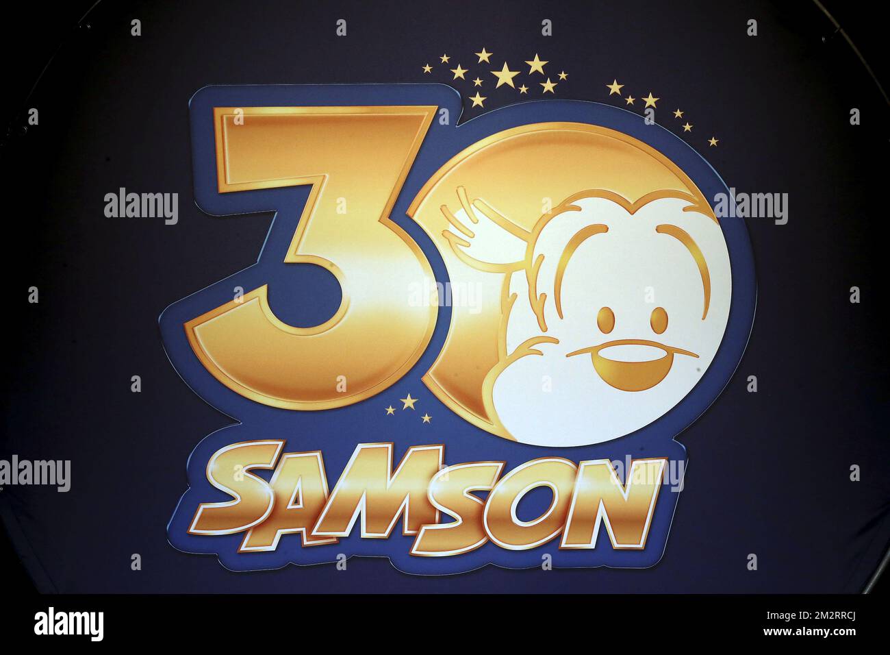 years Samson logo pictured during a press conference of entertainment ...