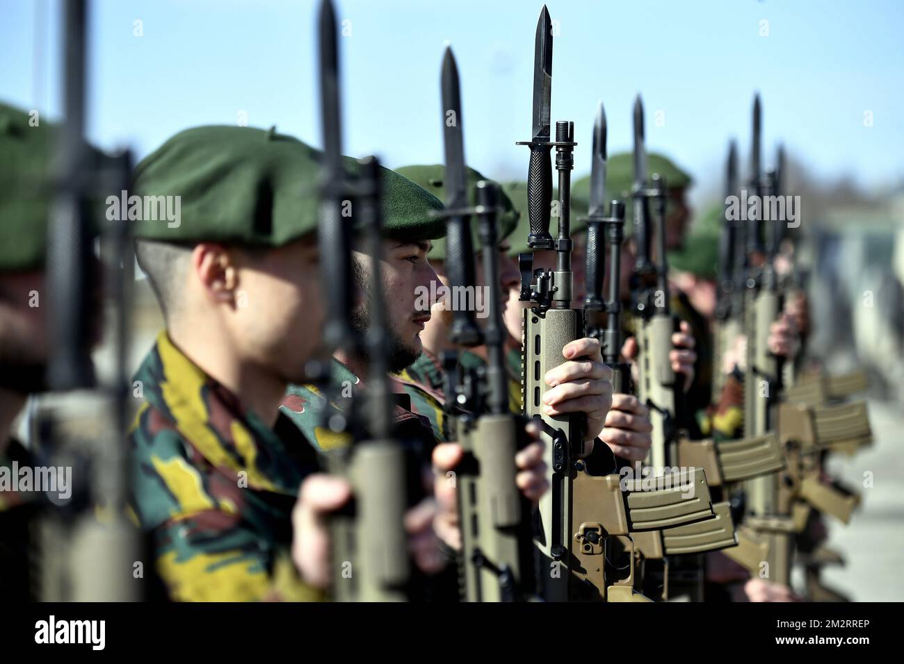 Illustration picture shows a military demonstration during a visit of ...