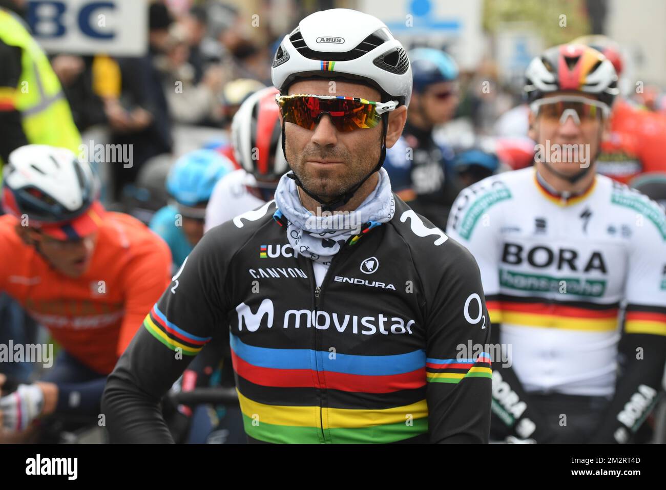 Spanish Alejandro Valverde of Movistar Team pictured at the start of ...