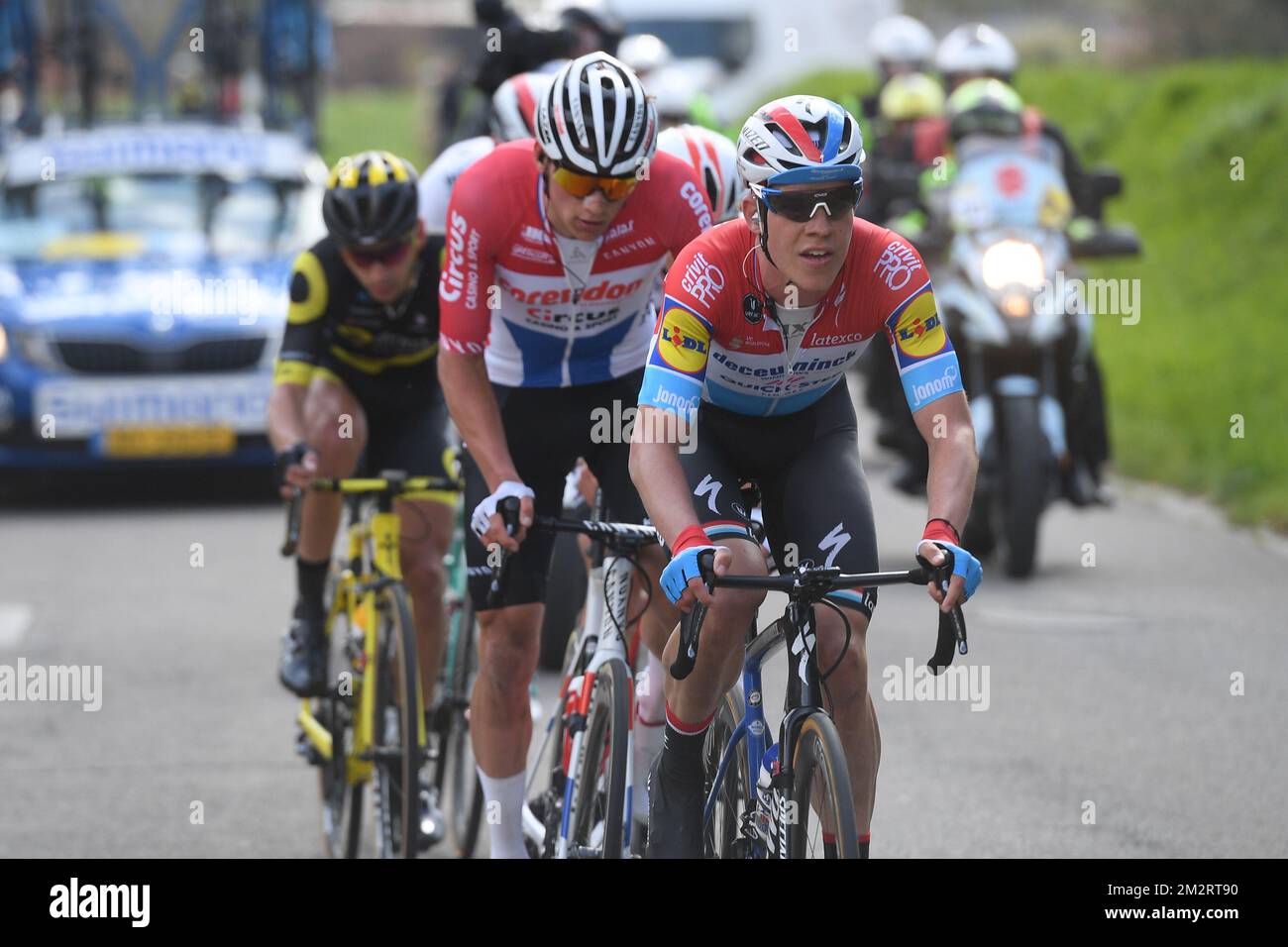 Luxembourgian Bob Jungels of Deceuninck - Quick-Step and Dutch Mathieu ...