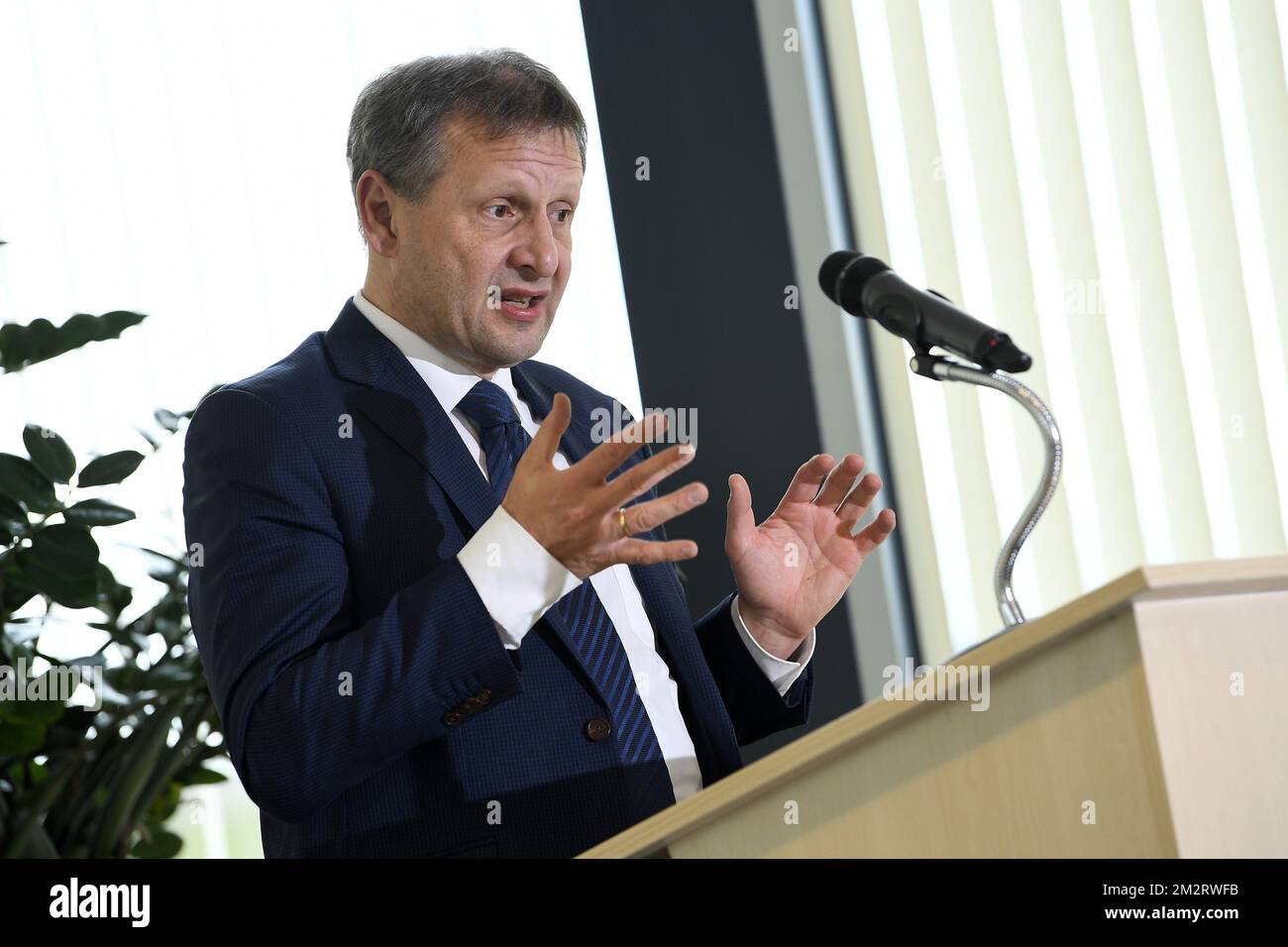 skeyes CEO Johan Decuyper pictured during a press conference regarding ...