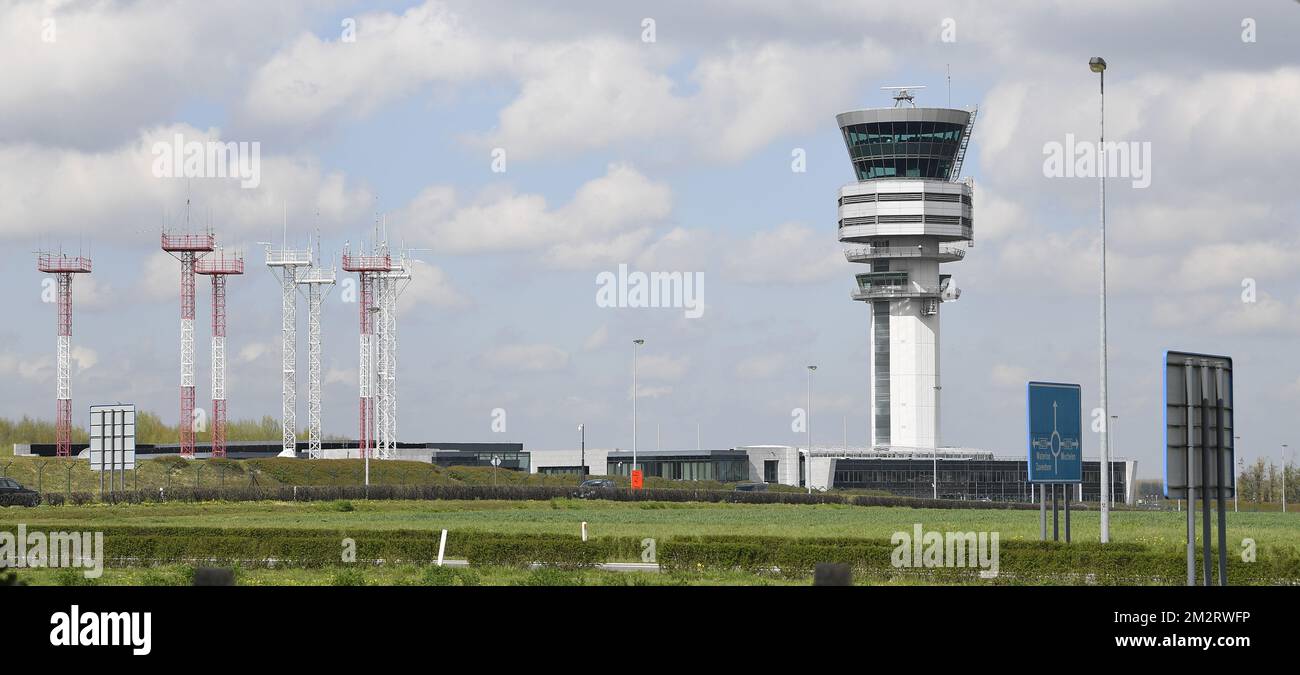 Illustration picture shows the skeyes control tower before a press ...
