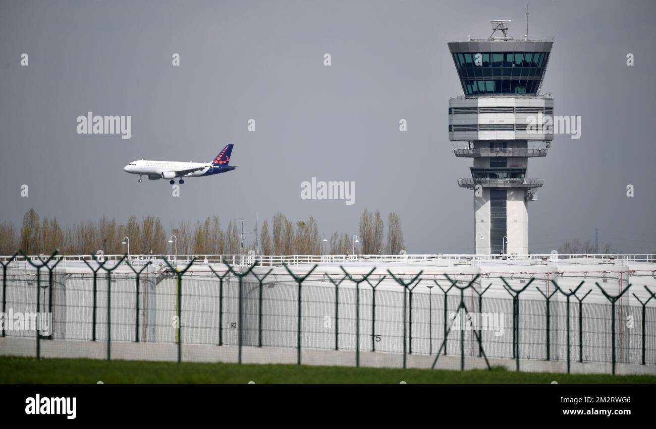 Illustration picture shows the skeyes control tower before a press ...