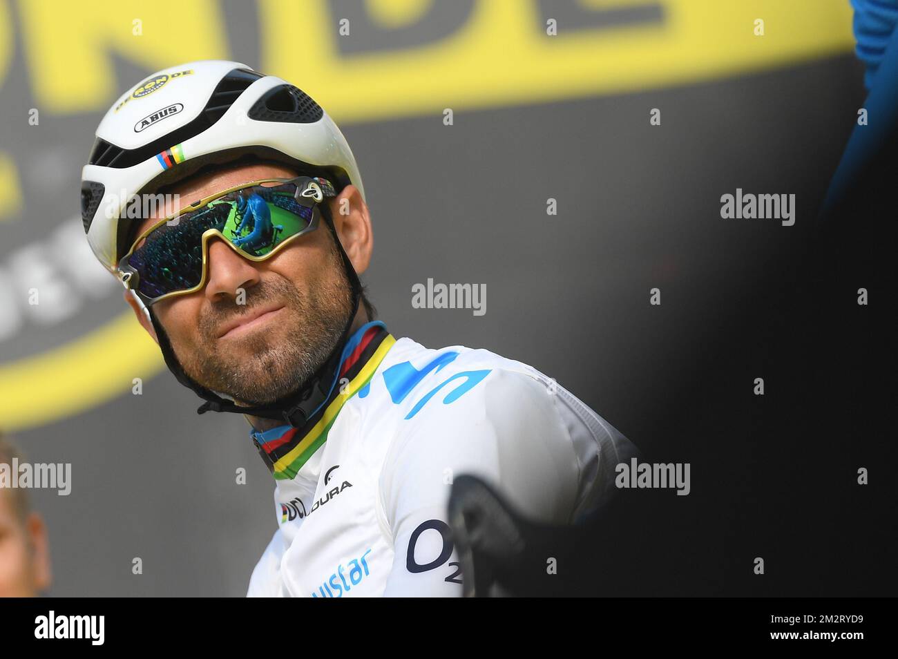 Spanish Alejandro Valverde of Movistar Team pictured before the start ...