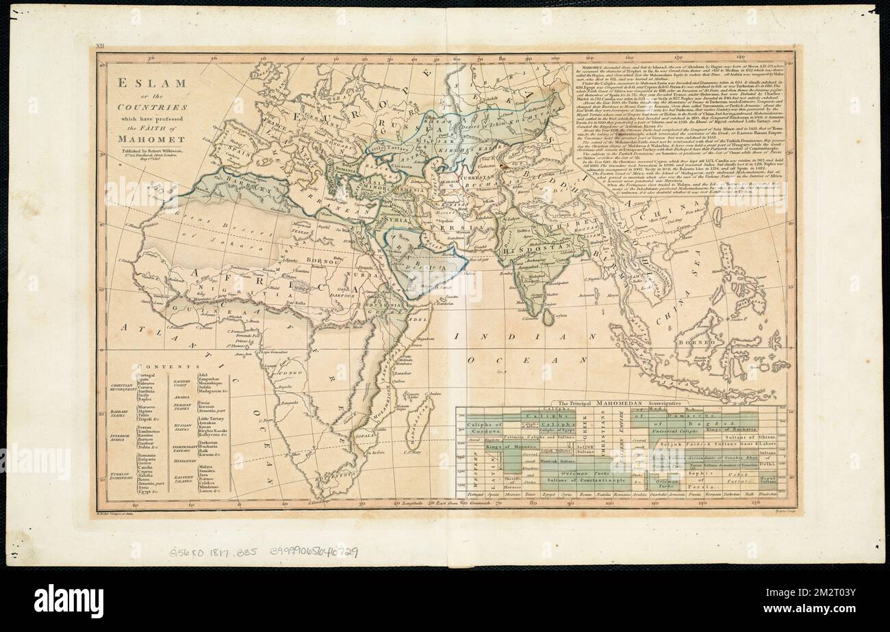 Eslam or the countries which have professed the faith of Mahomet ...