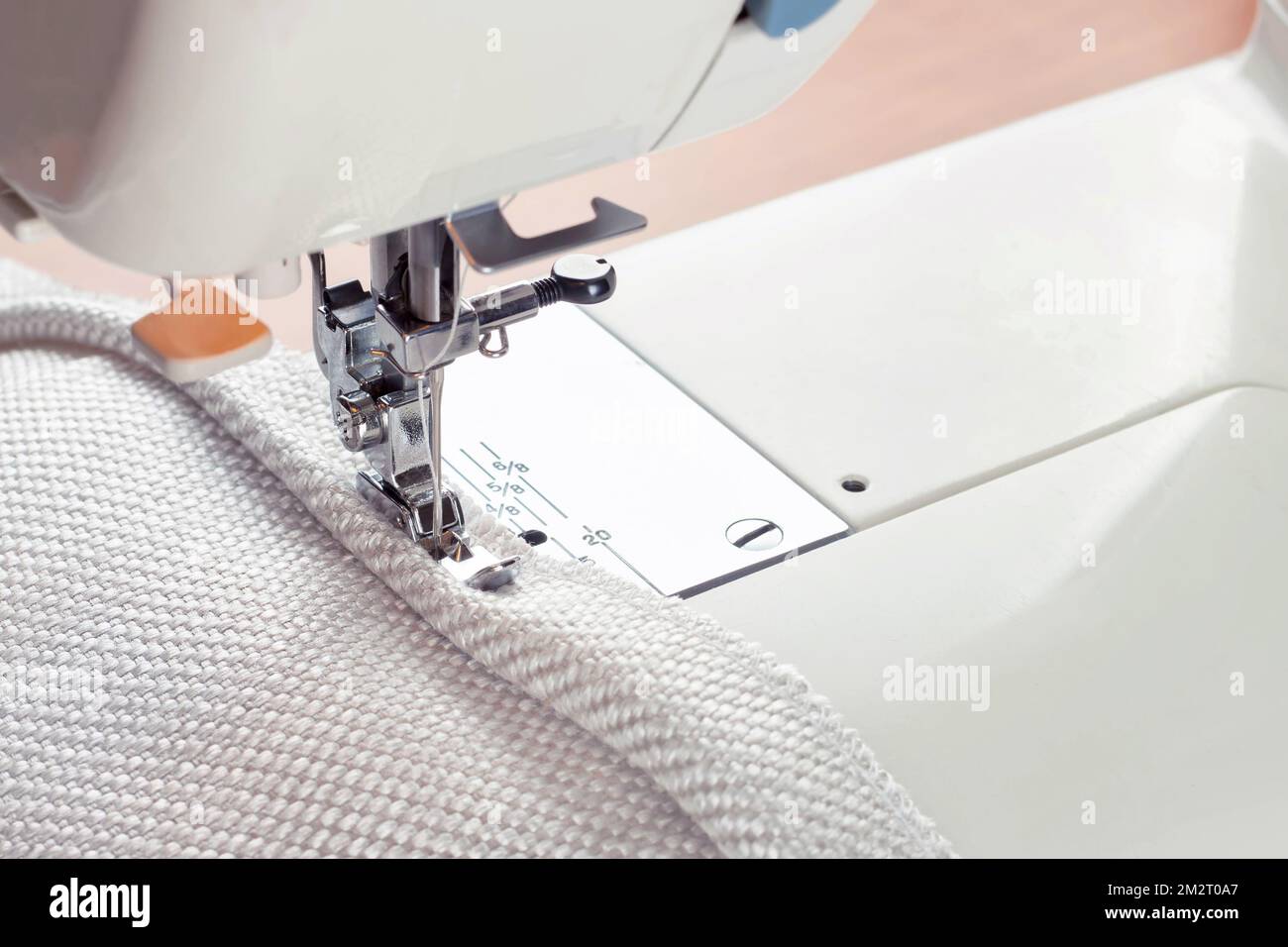 Professional equipment. Modern sewing machine with special pressure ...