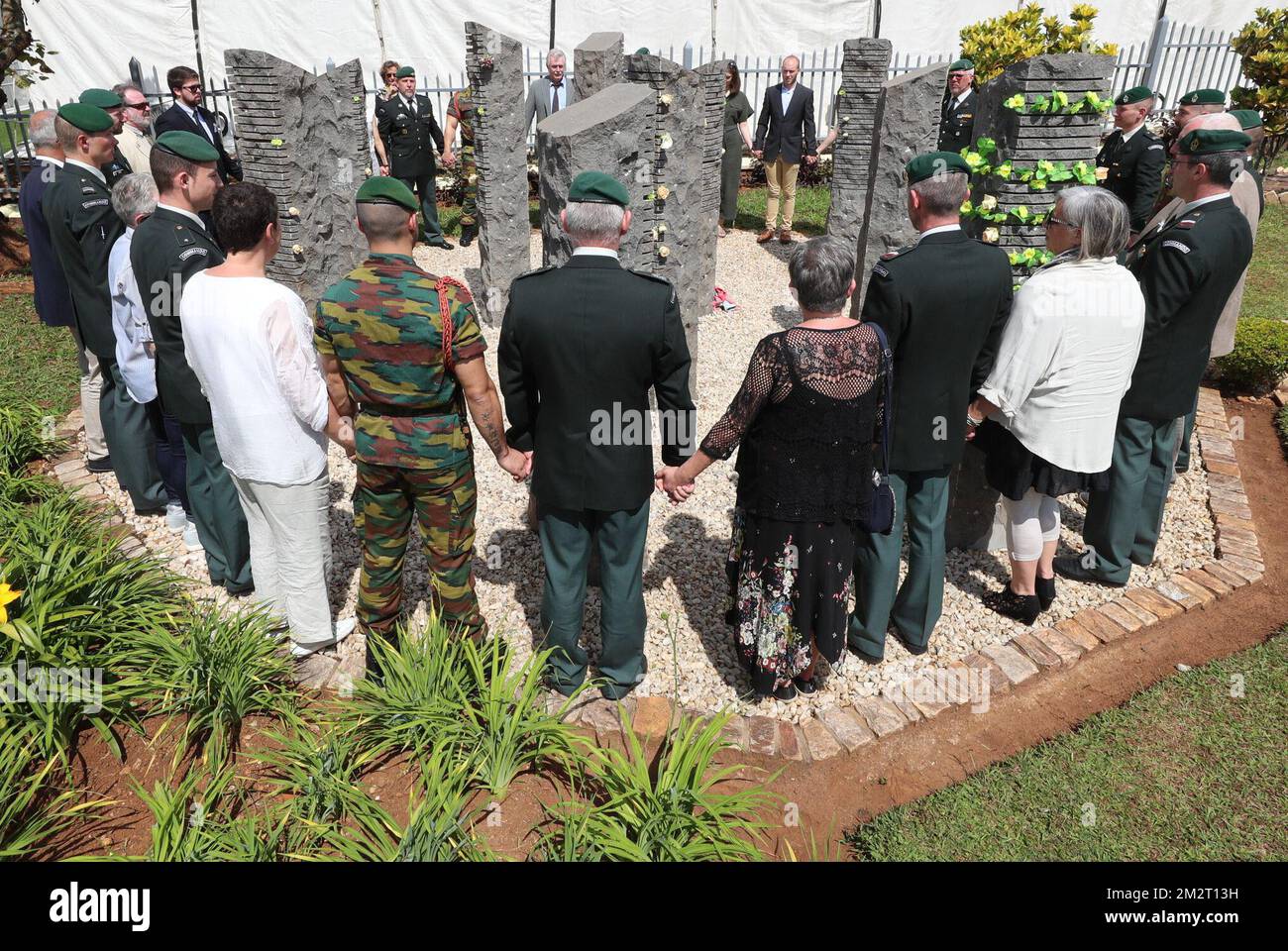 Illustration picture shows a commemoration on the 'Camp Kigali' site ...