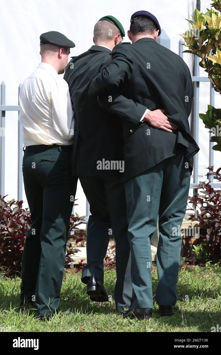 Illustration picture shows a commemoration on the 'Camp Kigali' site ...