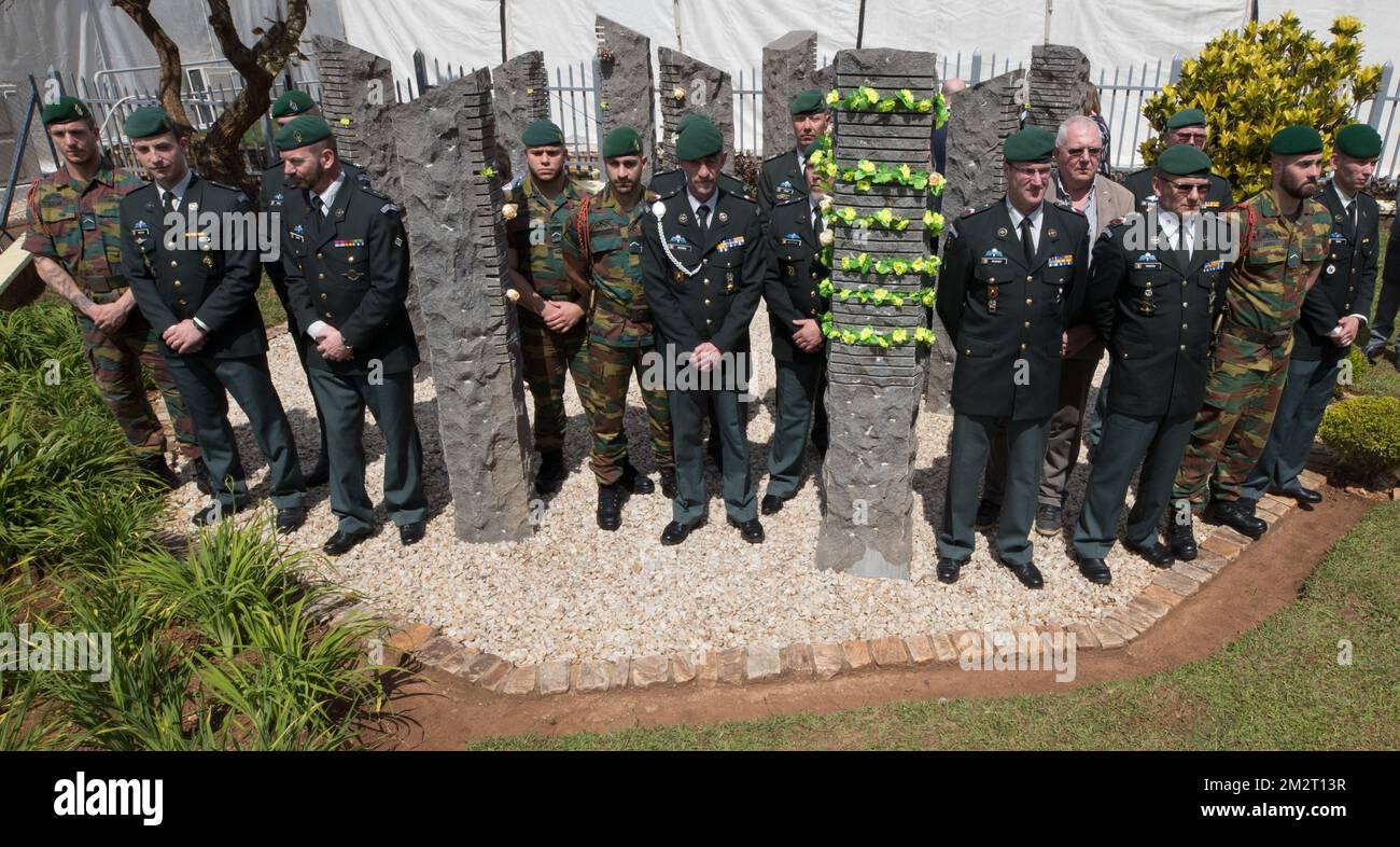Illustration picture shows a commemoration on the 'Camp Kigali' site ...