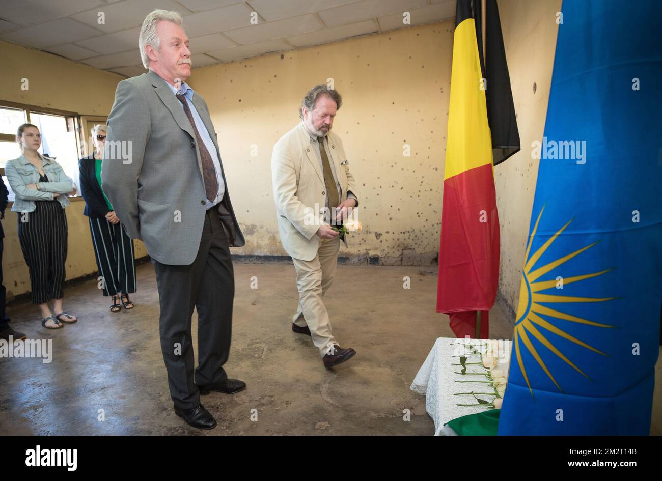 Relatives of murdered soldiers attend a commemoration on the 'Camp ...