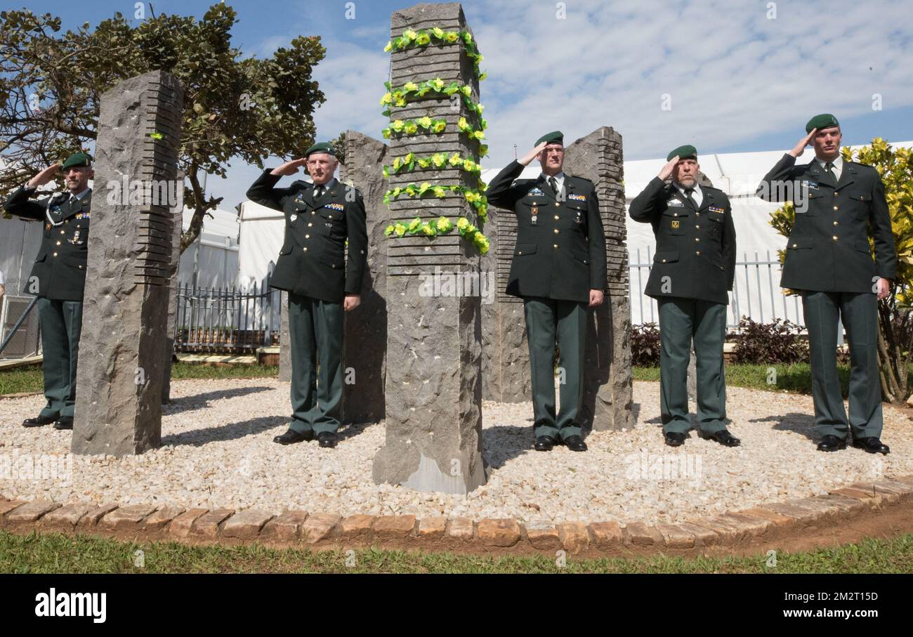 Illustration picture taken during a commemoration on the 'Camp Kigali ...
