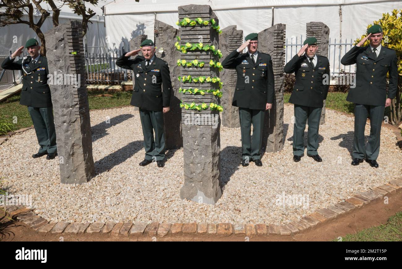 Illustration picture taken during a commemoration on the 'Camp Kigali ...