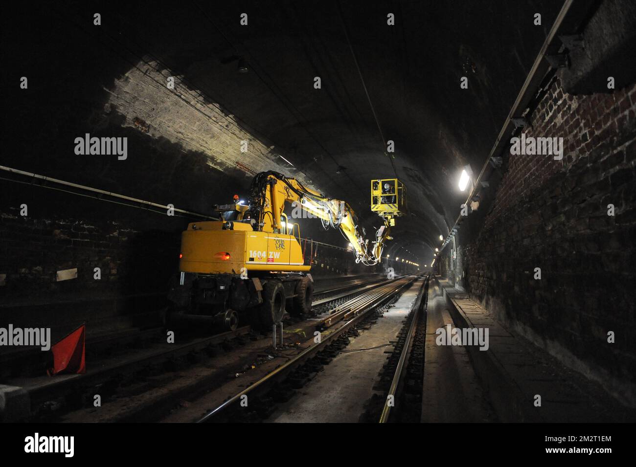 Illustration picture shows a visit to the Infrabel railway ...