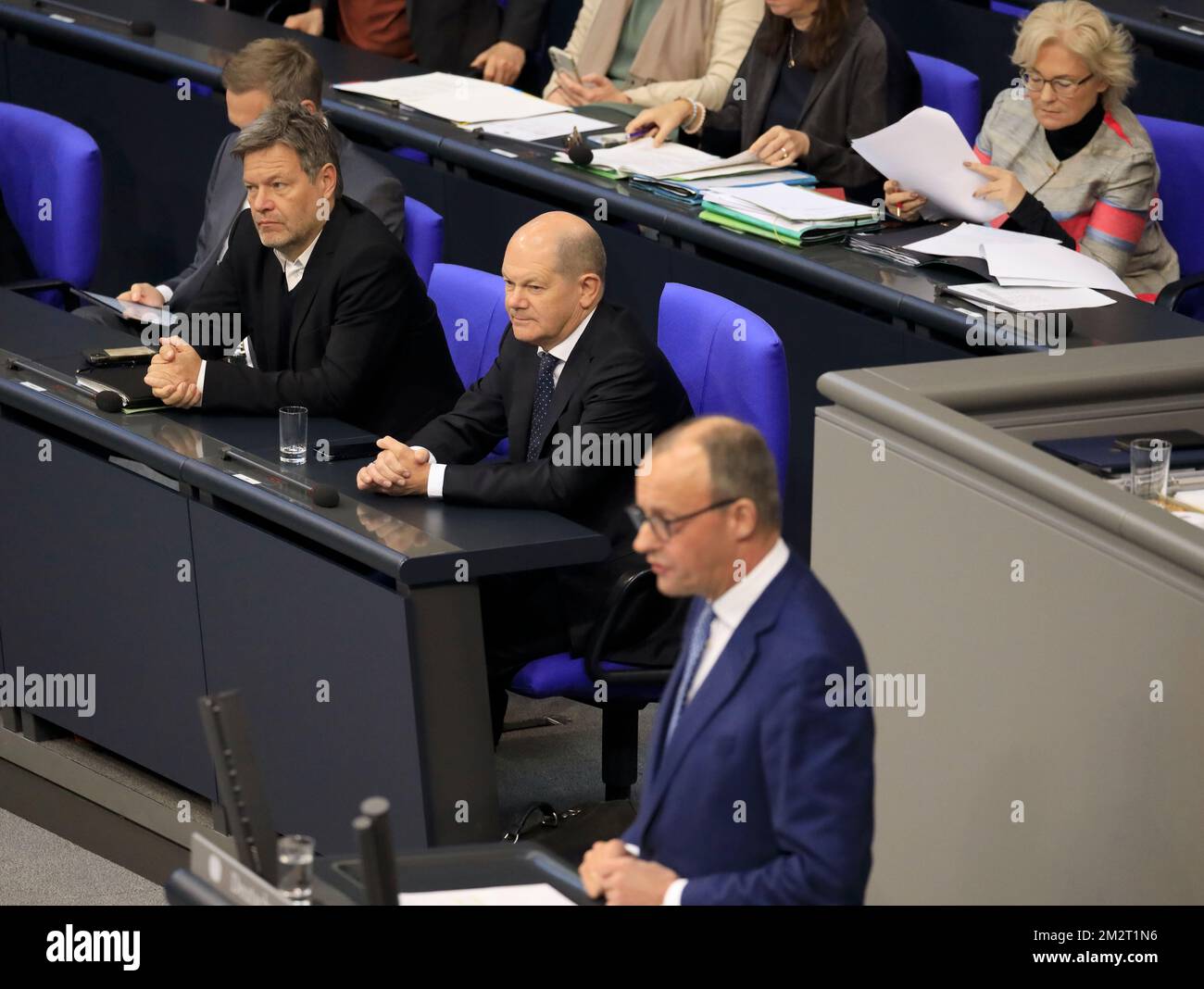Berlin, Germany, 14 Dec 2022.The German Chancellor, Olaf Scholz, during ...