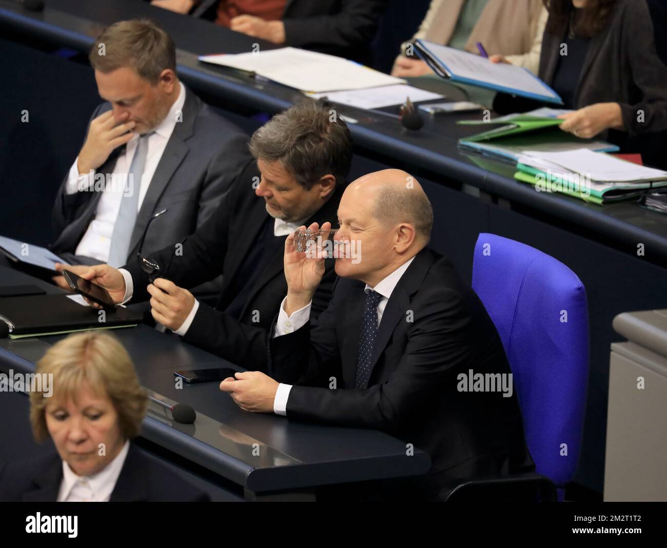 Berlin, Germany, 14 Dec 2022.The German Chancellor, Olaf Scholz, during ...