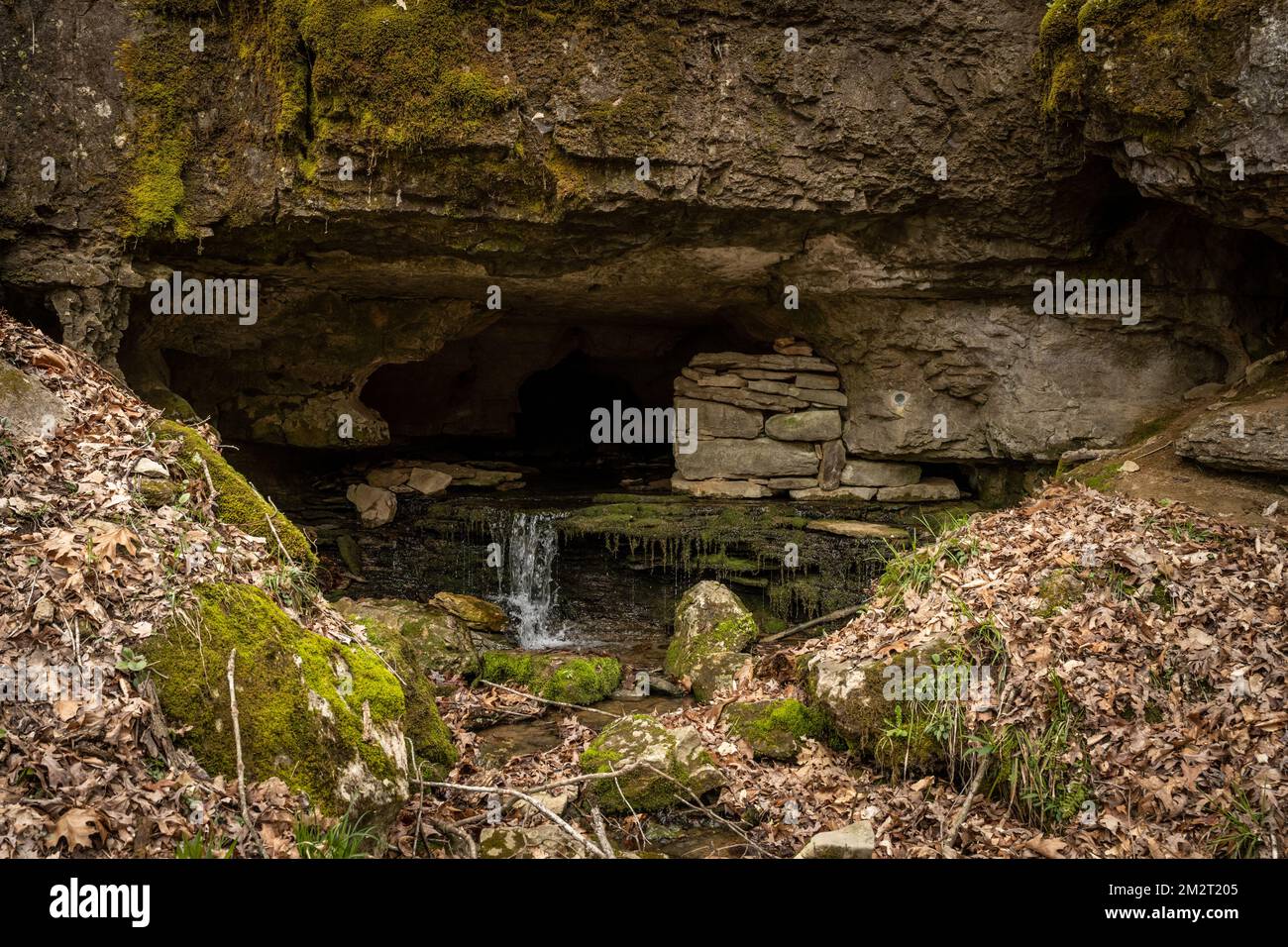 Creek Flows From Small Cave Entrance In Mammoth Cave National Park ...