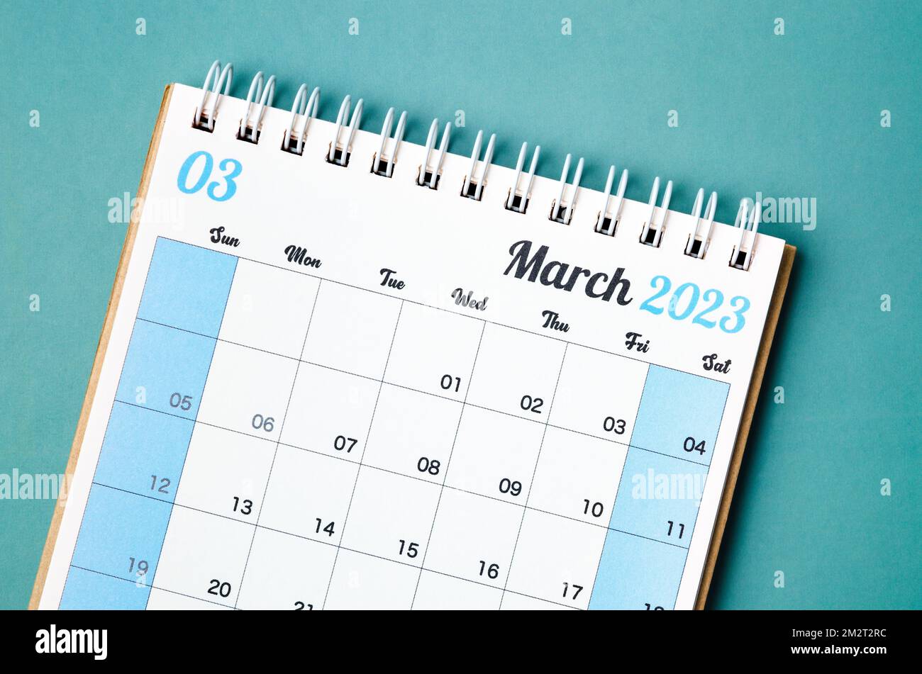 March 2023 calendar desk for the organizer to plan and reminder ...