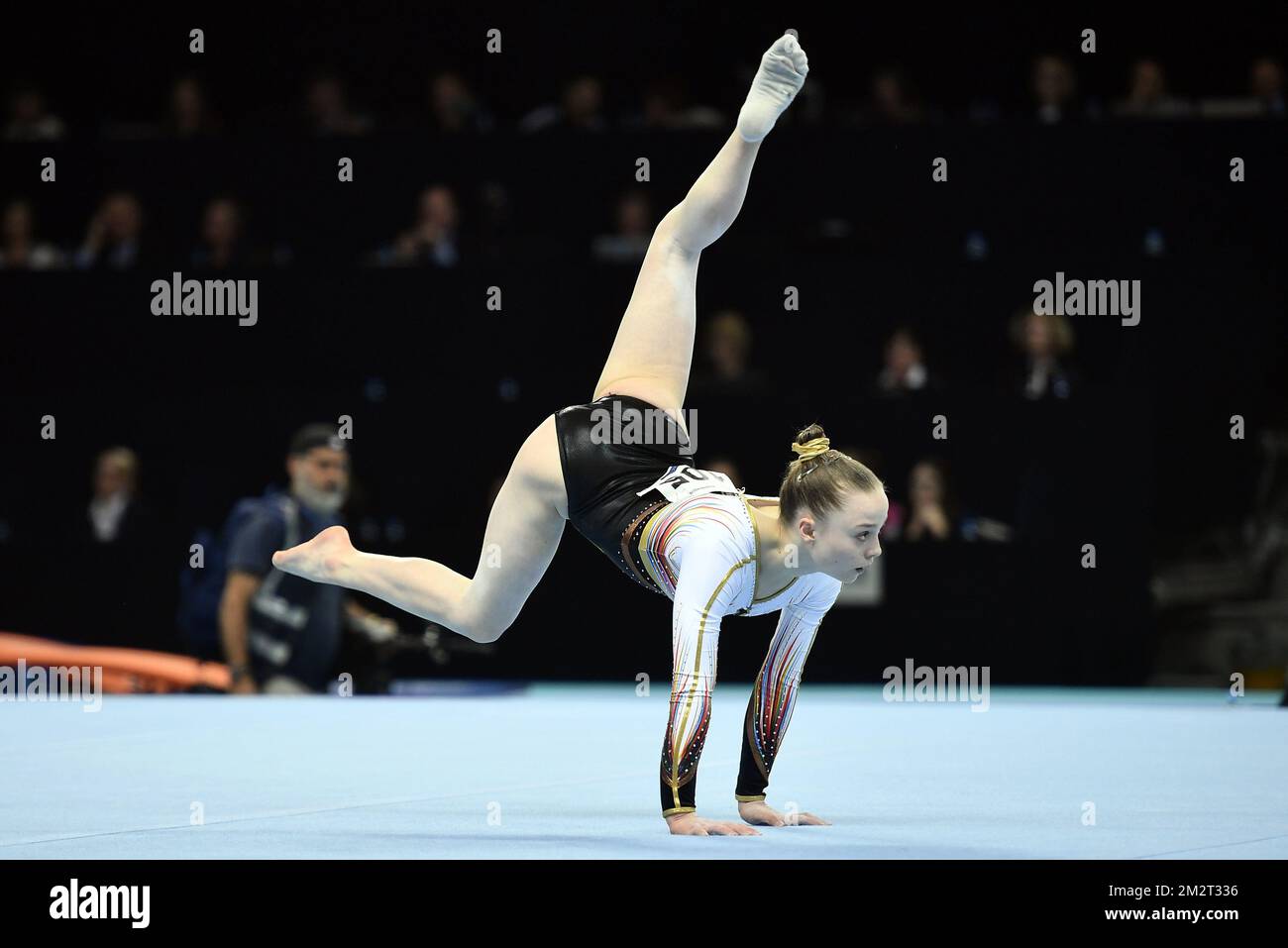 Belgian Gymnast Jade Vansteenkiste Pictured In Action During The