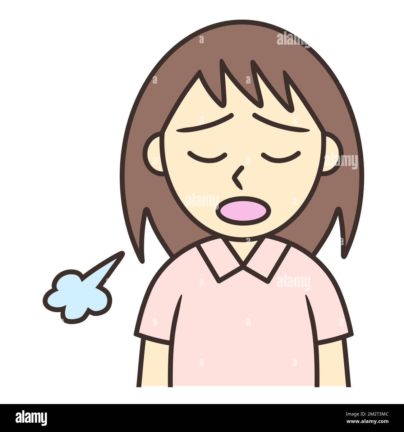 A young woman sighing Stock Photo - Alamy