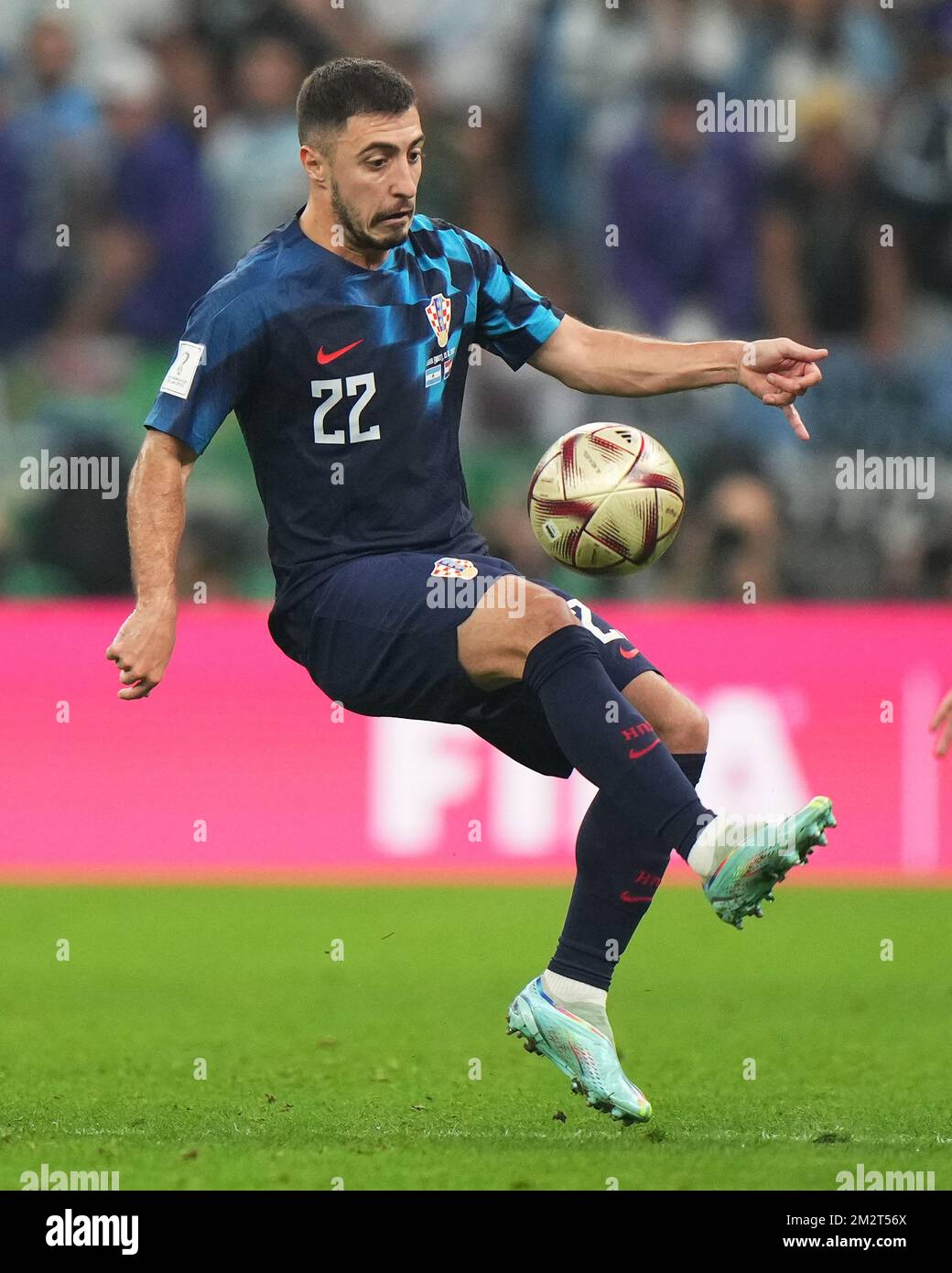 Josip Juranovic of Croatia during the FIFA World Cup Qatar 2022 match ...
