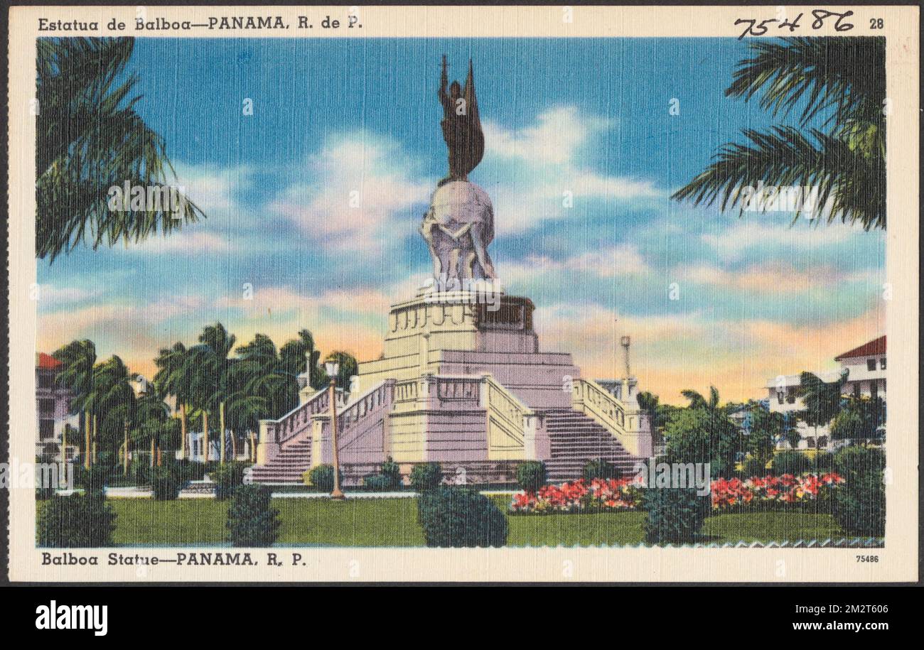 Estatua de Balboa - Panama, R. de P. - Balboa statue - Panama, R. P ...