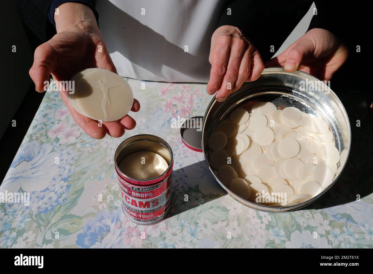 Sacramental bread (hosts - hostie) pictured at the convent of the ...