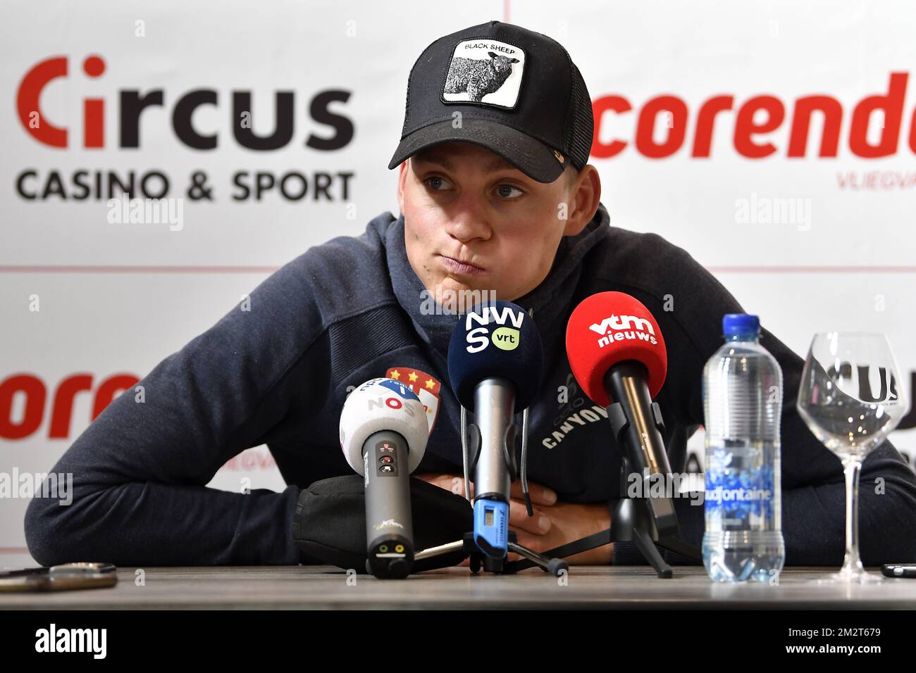 Dutch Mathieu Van der Poel of Corendon-Circus a press conference of ...