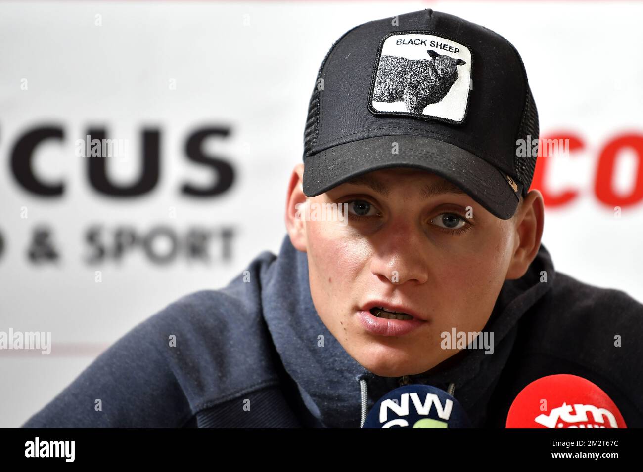 Dutch Mathieu Van der Poel of Corendon-Circus a press conference of ...