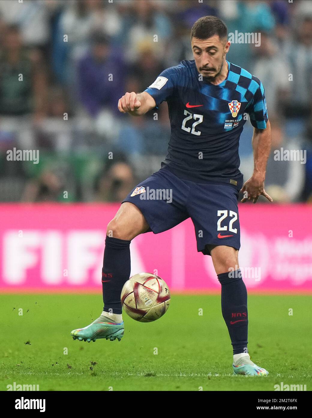 Josip Juranovic of Croatia during the FIFA World Cup Qatar 2022 match ...